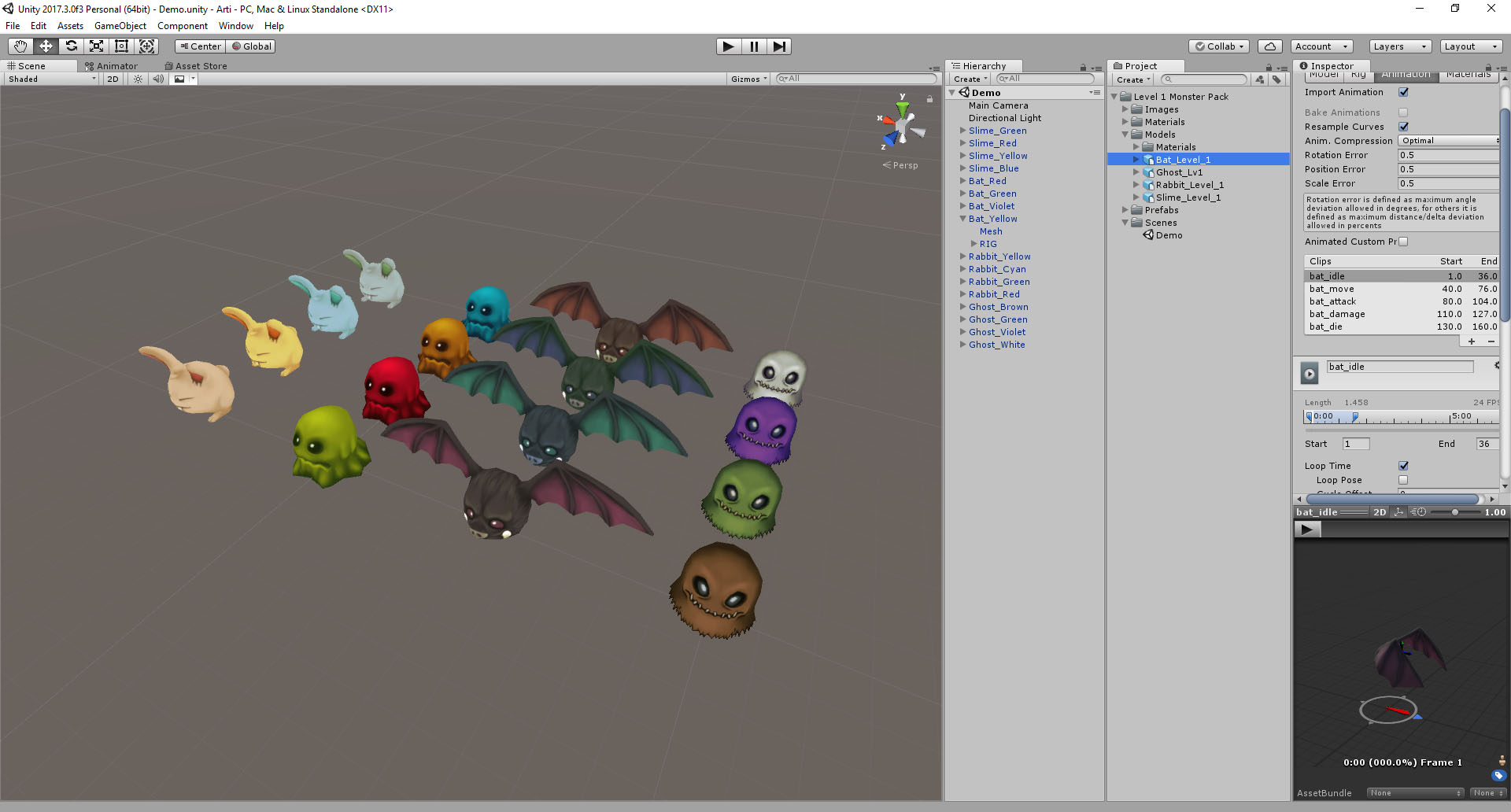 Monster level 1 pack : มีมอนสเตอร์ฟรีๆมาแนะนำครับ