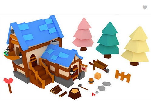 Low poly Simple House