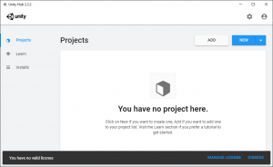 ขั้นตอนการติดตั้ง Unity