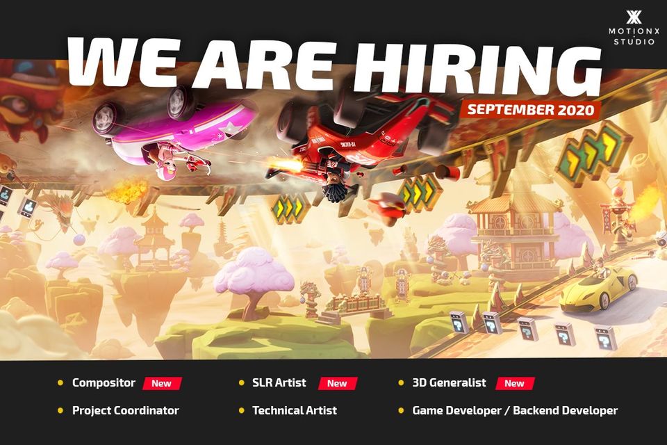[รับสมัครงาน] MOTIONX STUDIO ประกาศหาเพื่อนร่วมงานหลายตำแหน่ง